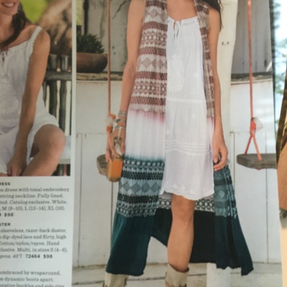 Sundance | Jackets & Coats | Sundance Dipdyed Lace Razor Back Duster ...